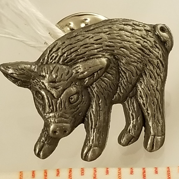 Pinmart | Jewelry | Nwt Pewter Pig Hog Pin Brooch | Poshmark